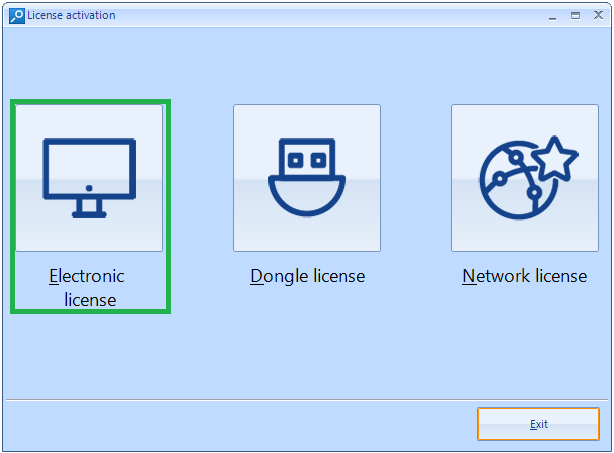 Electronic License Activation