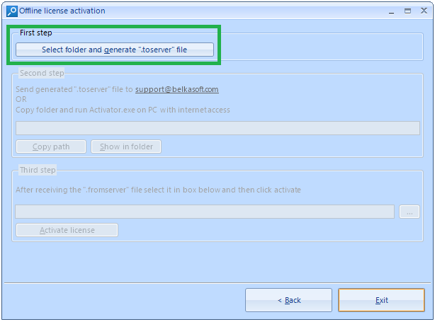 Electronic License Activation